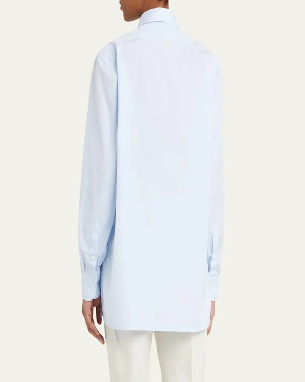 SETCHU Button Down Poplin Shirt - Ltblue