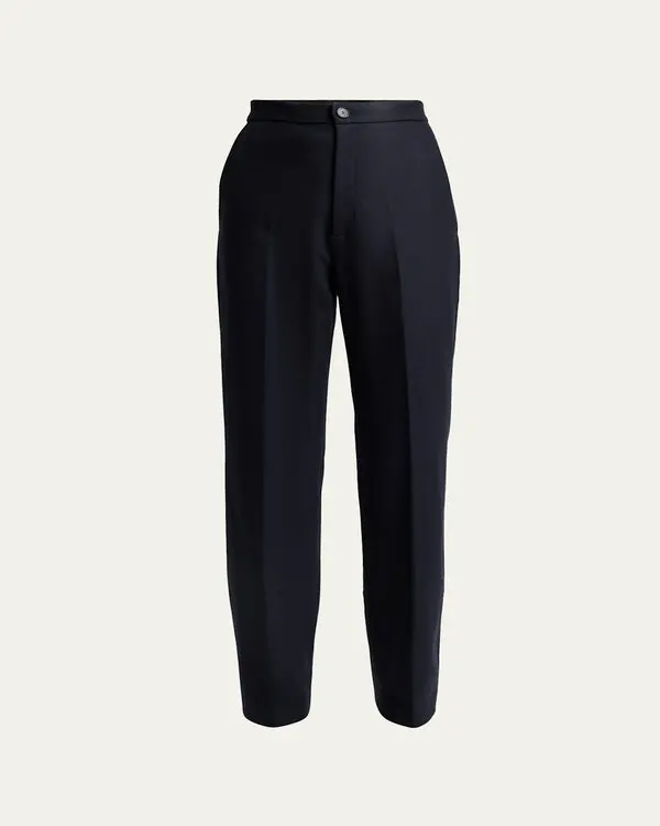 SETCHU Flannel Straight Leg Trousers