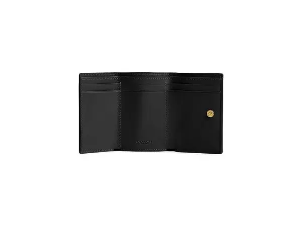 COACH Polished Pebble Leather Essential Mini Trifold Wallet Wallet Handbags