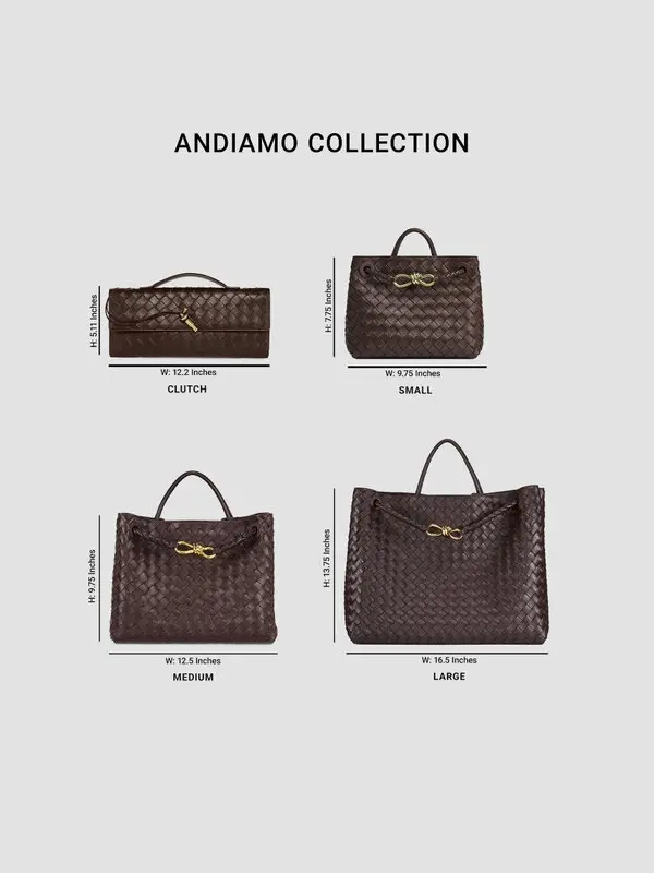 Bottega Veneta Andiamo Intrecciato Leather Top-handle Bag - Fondant