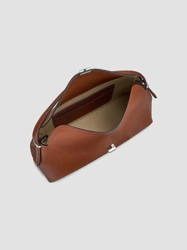 TOTEME T-lock Leather Top-handle Bag - Sienna