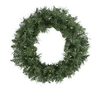 NORTHLIGHT Chatham Pine Christmas Wreath 24' Cl Ear Lights - One-color