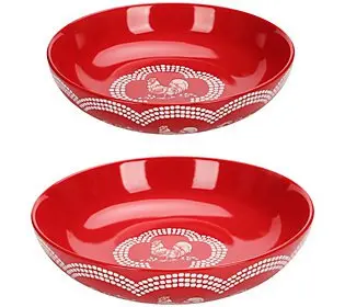 TEMP-TATIONS Doodle Doo 3-qt & 4qt Shallow Bowl Set - One-color