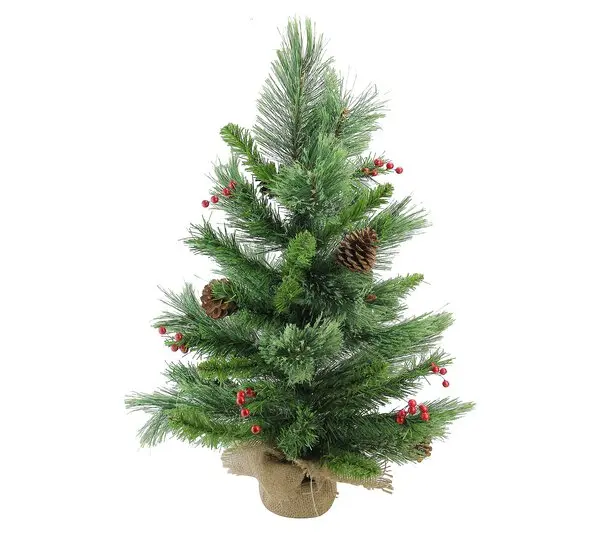 NORTHLIGHT 24' Cashmere Berry Pine Artificial C Hristmas Tree - One-color