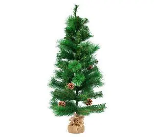 NORTHLIGHT 39' Led Lighted Mixed Pine And Pine Ones Tree - One-color
