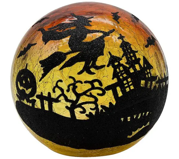 LUMABASE Battery-operated Halloween Glass Globe - One-color
