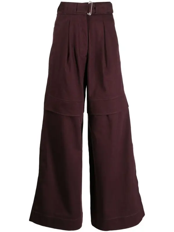 SA SU PHI Layered-effect Wide-leg Trousers