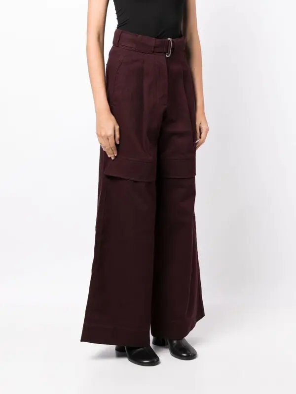SA SU PHI Layered-effect Wide-leg Trousers