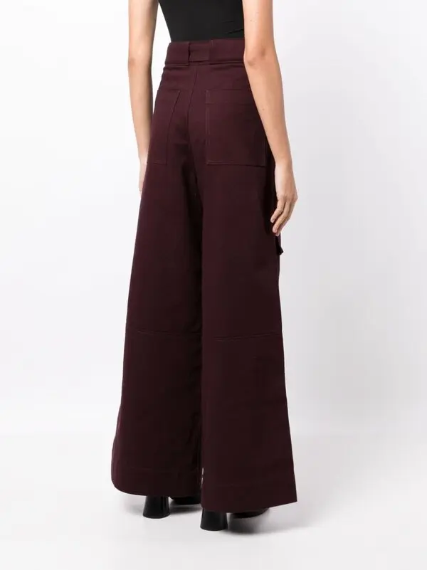 SA SU PHI Layered-effect Wide-leg Trousers