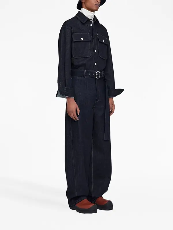 JIL SANDER Belted Wide-leg Jeans
