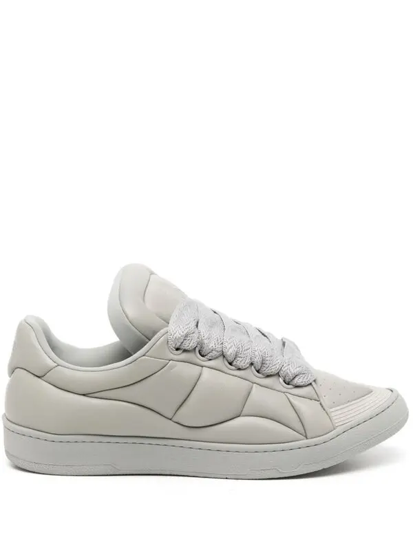 LANVIN Curb Xl Leather Sneakers - Grey