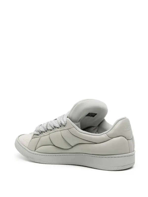 LANVIN Curb Xl Leather Sneakers - Grey