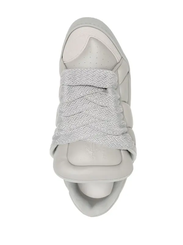 LANVIN Curb Xl Leather Sneakers - Grey