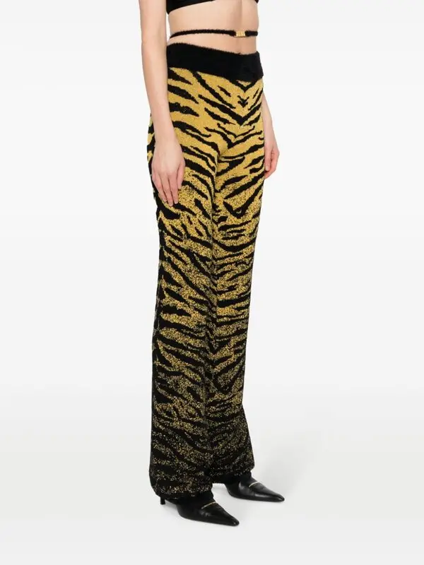 Gcds Zebra Jacquard Flared Trousers