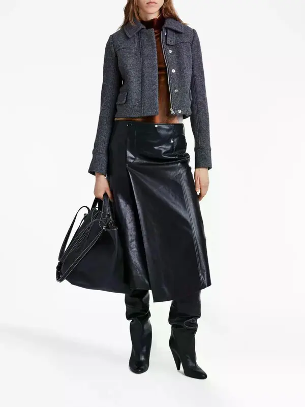 Proenza Schouler Zipped Wool Cropped Jacket