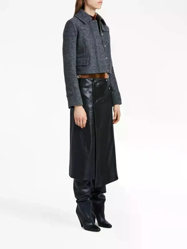 Proenza Schouler Zipped Wool Cropped Jacket