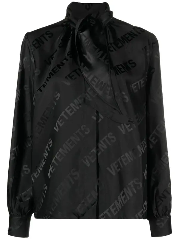 Vetements Logo-jacquard Button-up Shirt