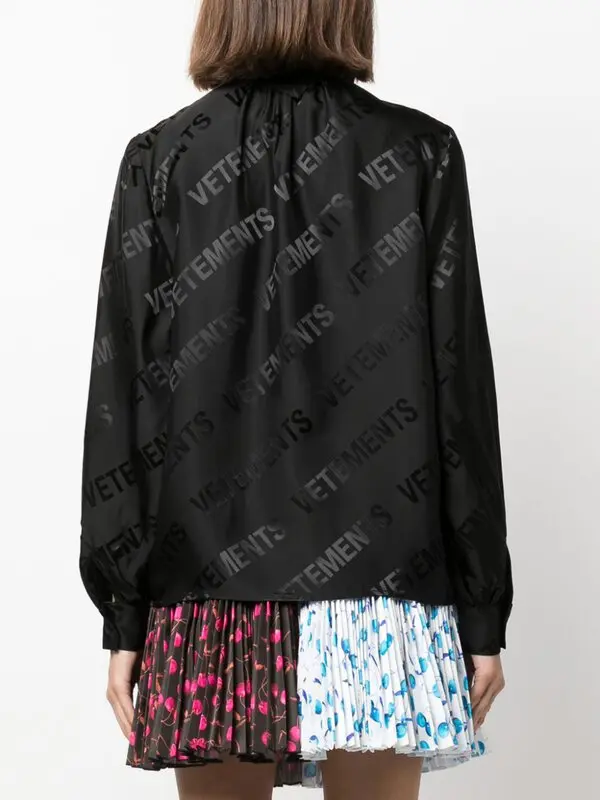 Vetements Logo-jacquard Button-up Shirt