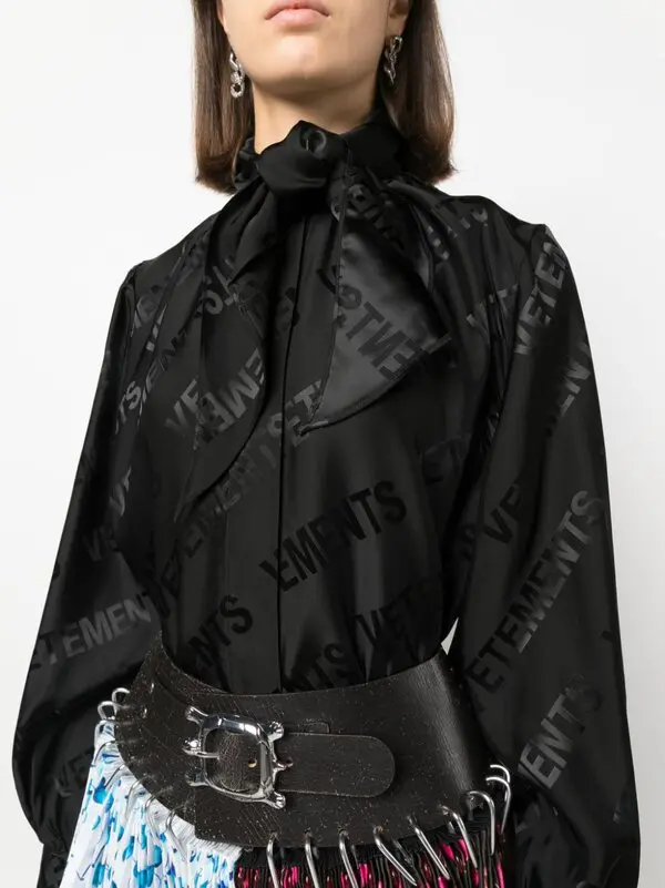 Vetements Logo-jacquard Button-up Shirt