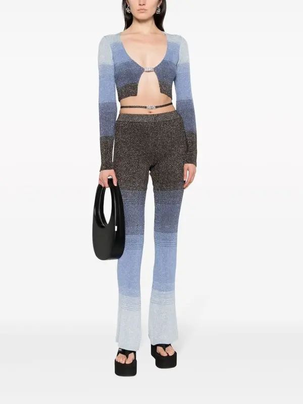 Gcds Degradé Striped Knitted Trousers