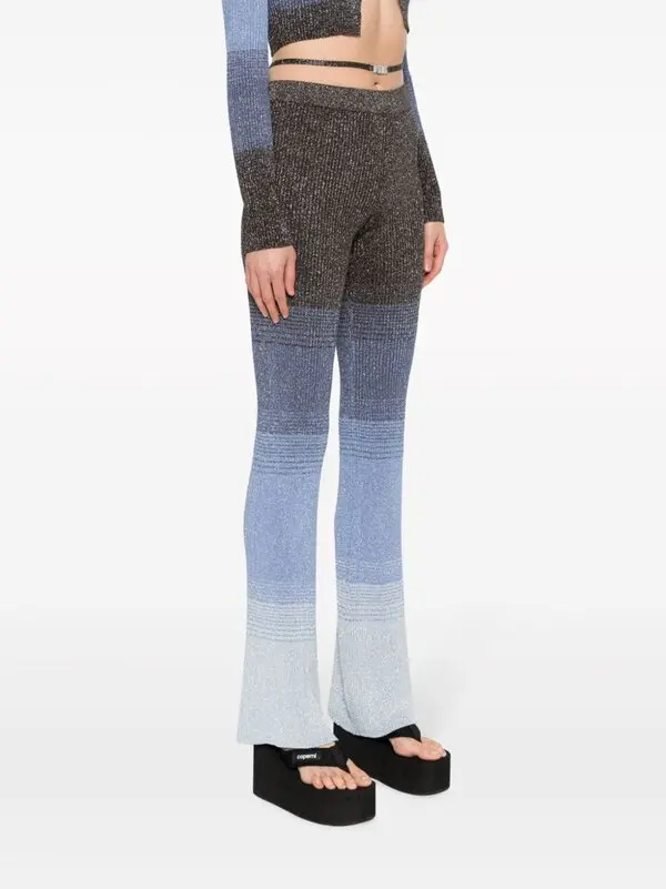 Gcds Degradé Striped Knitted Trousers