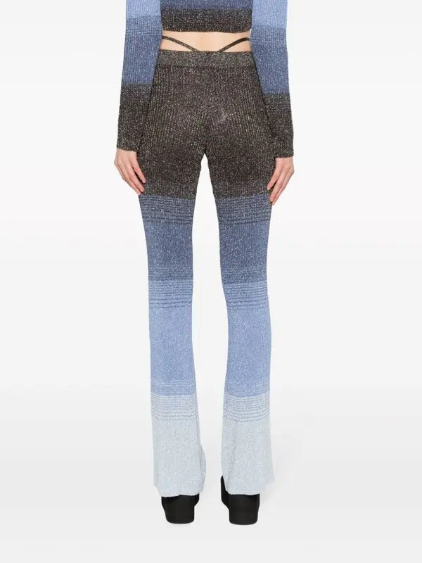 Gcds Degradé Striped Knitted Trousers