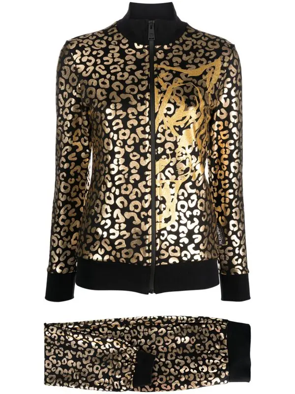 PLEIN SPORT Leopard-print Tracksuit Set