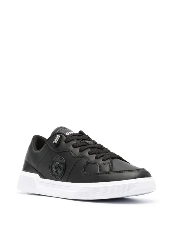 Just Cavalli Logo Patch Leather Sneakers