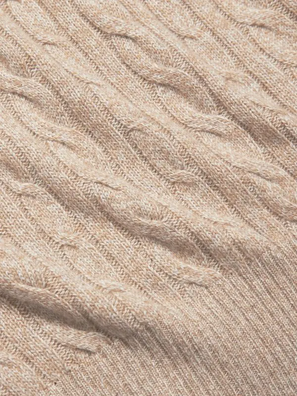 Loro Piana Slim-fit Cable-knit Cashmere Sweater