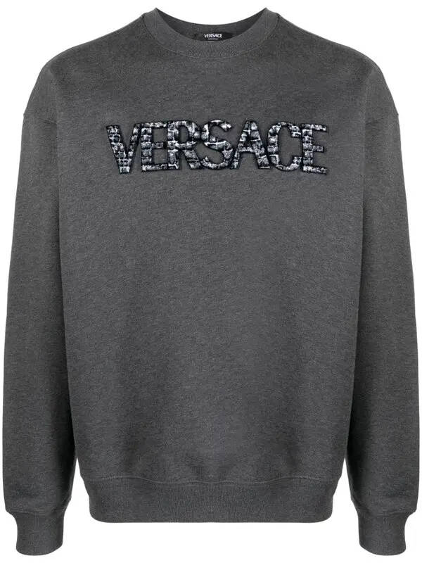 Versace Logo-patch Cotton Sweatshirt