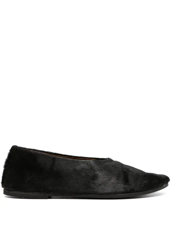 Marsèll Coltellaccio Leather Ballet Flats - Black