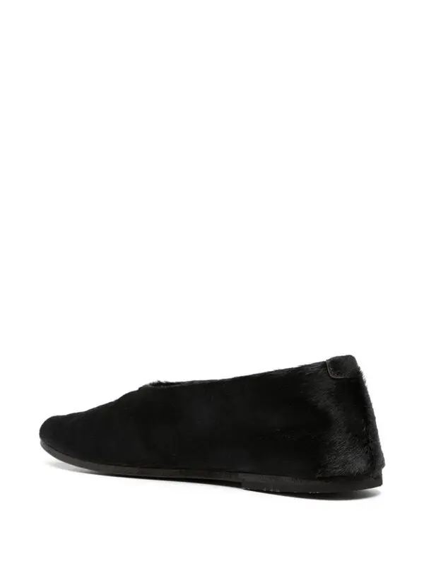 Marsèll Coltellaccio Leather Ballet Flats - Black