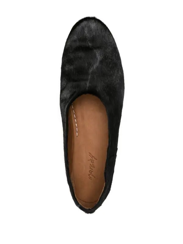 Marsèll Coltellaccio Leather Ballet Flats - Black