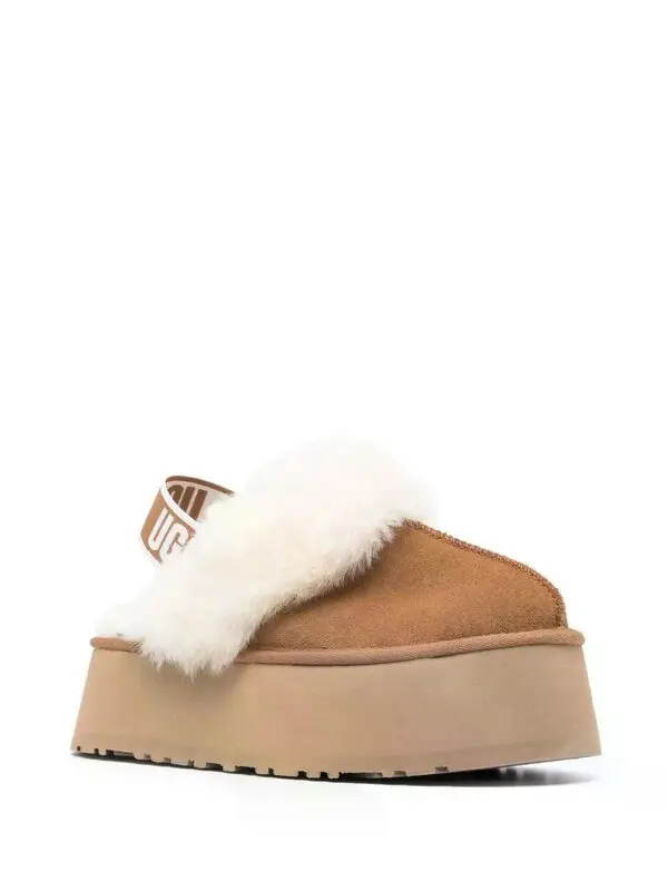UGG Funkette Logo-strap Platform Sandals - Brown