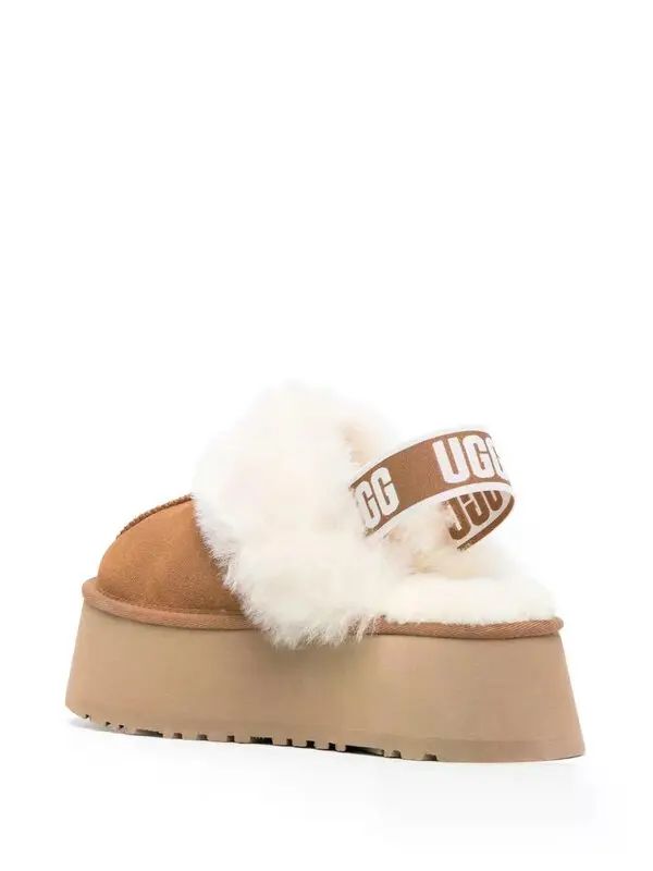 UGG Funkette Logo-strap Platform Sandals - Brown