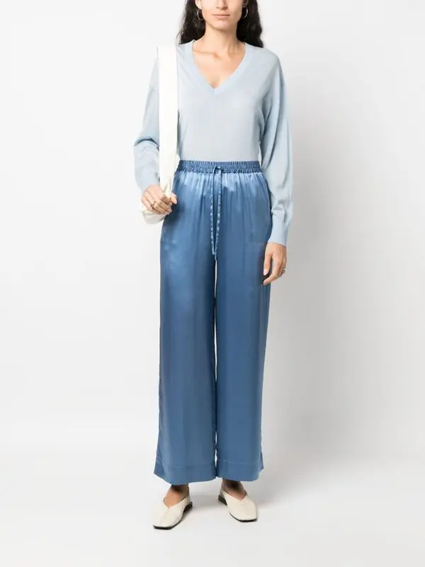 P.a.r.o.s.h Fine-knit V-neck Jumper - Blue