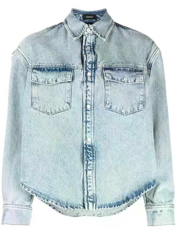 Wardrobe.NYC Press-stud Denim Jacket - Blue