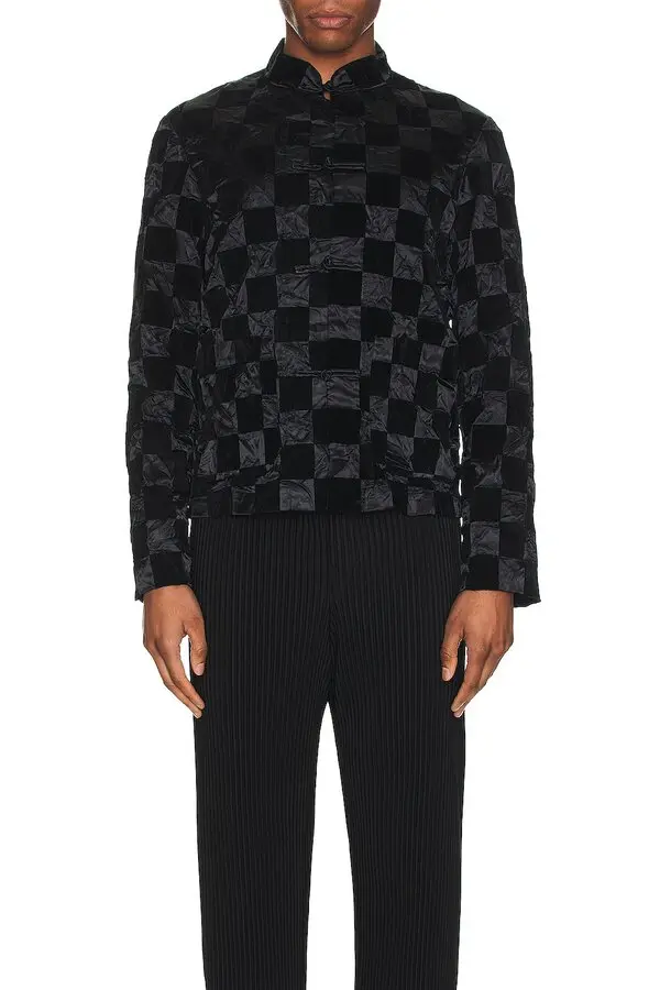 Comme Des Garçons Checkered Flock Jacket