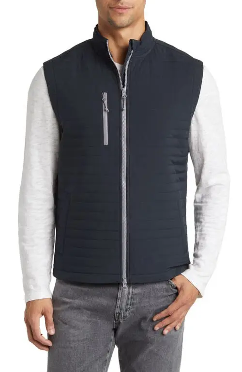Johnnie-o Crosswind Quilted Performance Vest - Black