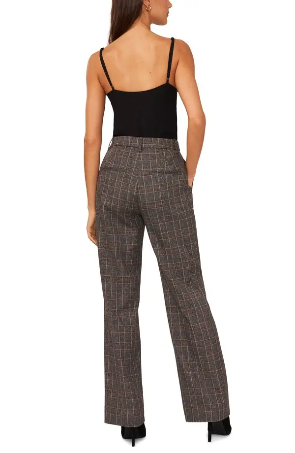 Halogen Plaid High Waist Trousers