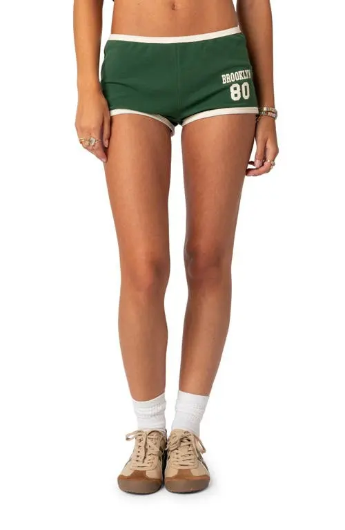 EDIKTED Brooklyn Contrast Shorts - Green