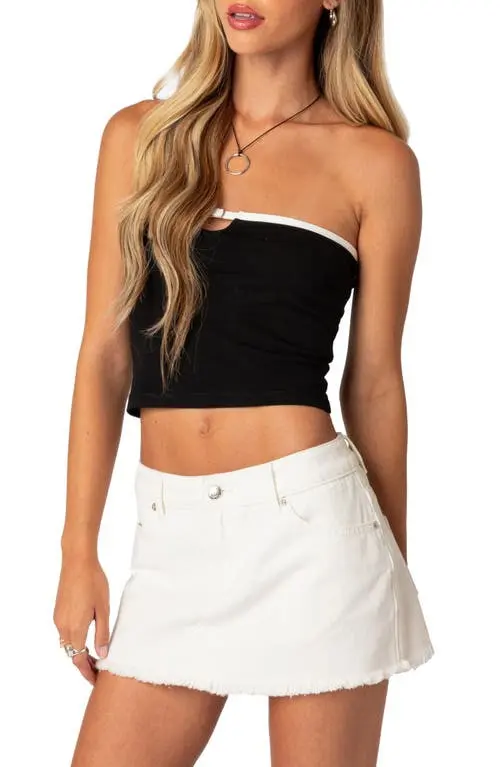EDIKTED Colby Belted Tube Top - Black