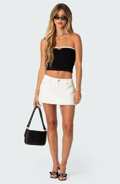EDIKTED Colby Belted Tube Top - Black