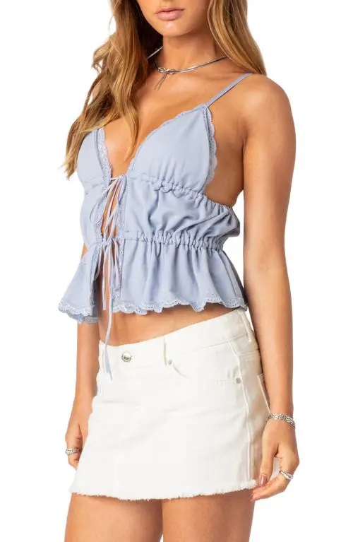 EDIKTED Candace Tie Front Tank Top