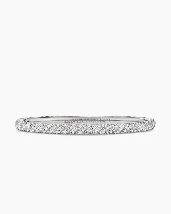 David Yurman Sculpted Cable Bangle - Diamond