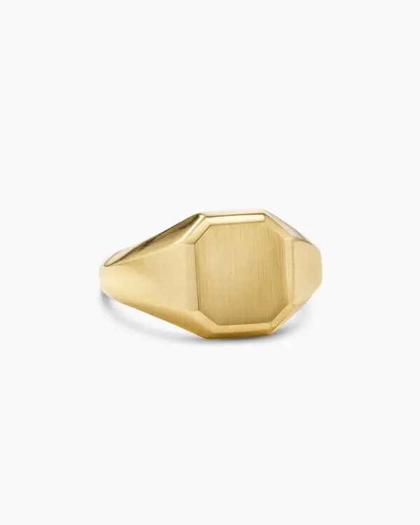 David Yurman Streamline® 18k Yellow Gold Signet Ring - All 18k Yellow Gold
