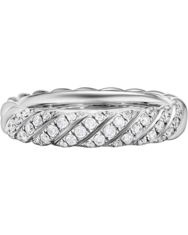 David Yurman Sculpted Cable Band Ring - Diamond
