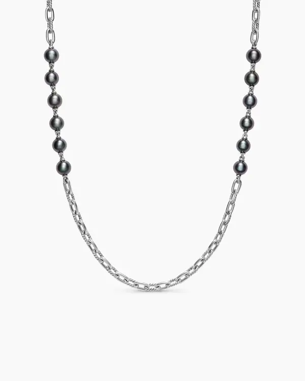 David Yurman Dy Madison® Chain Necklace - Tahitian Grey Pearl