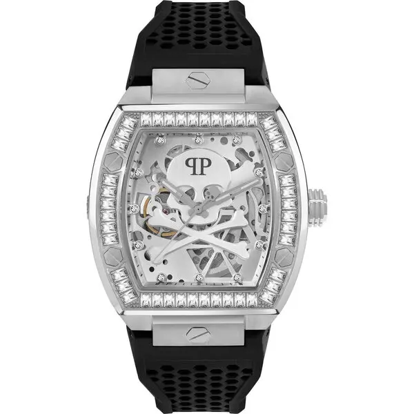 Philipp Plein The Skeleton Strap Watch - Stainless Steel