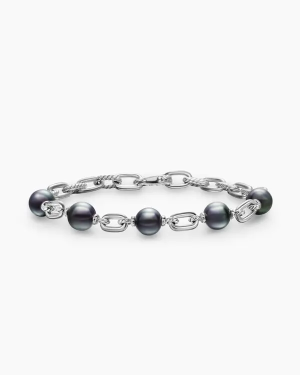David Yurman Dy Madison Chain Bracelet - Tahitian Grey Pearl